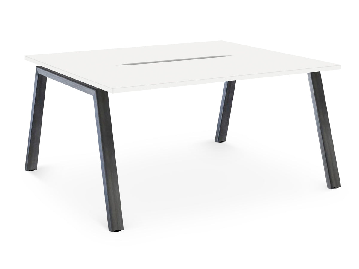 White Office Bench Desks | Office Supermarket