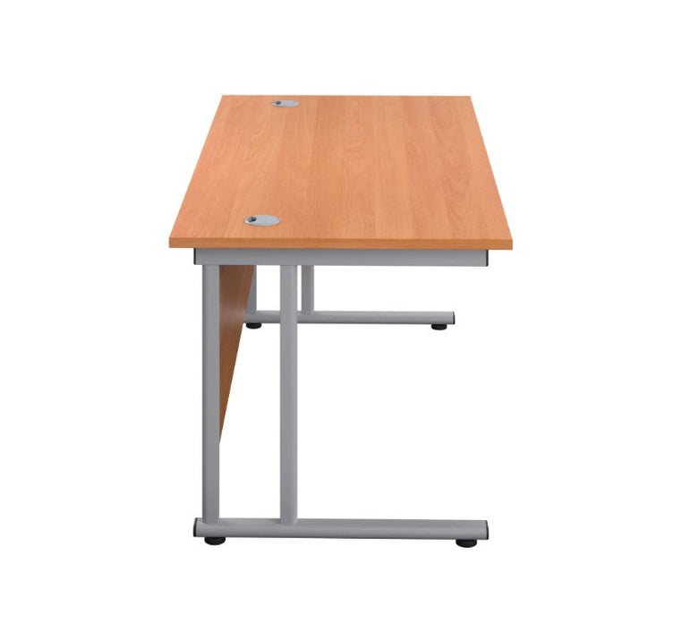 Office Hippo Professional Cantilever Beech Office Desk | Office Hippo — Office Supermarket
