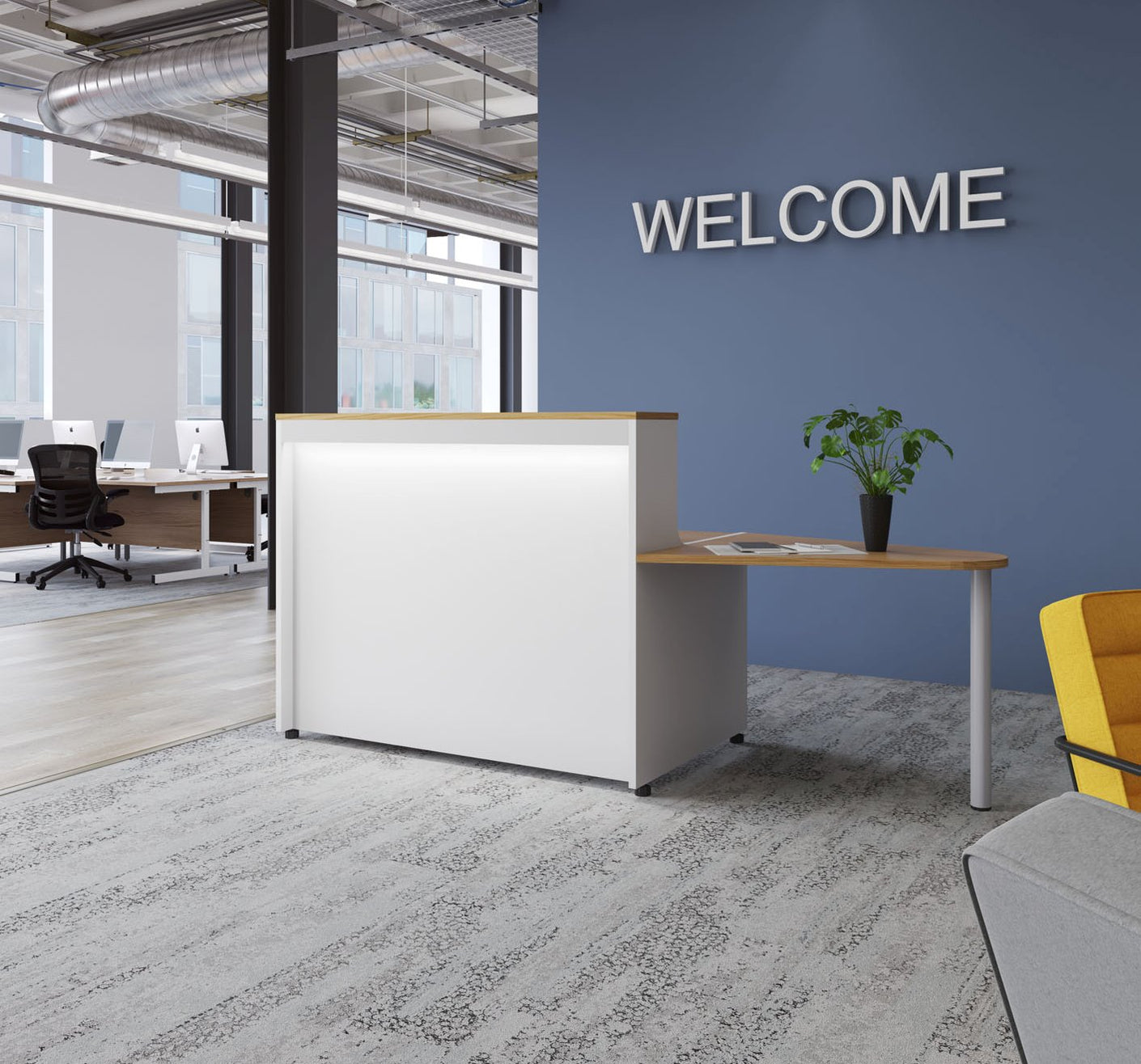 Simple Reception Desk 1460mm x 890mm — Office Supermarket